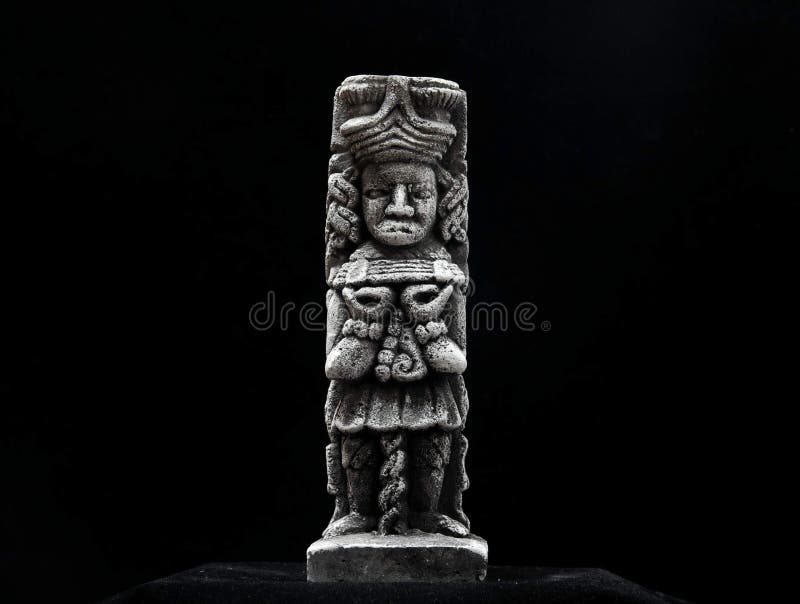 Ancient Mayan Statue stock photo. Image of historic - 246058106