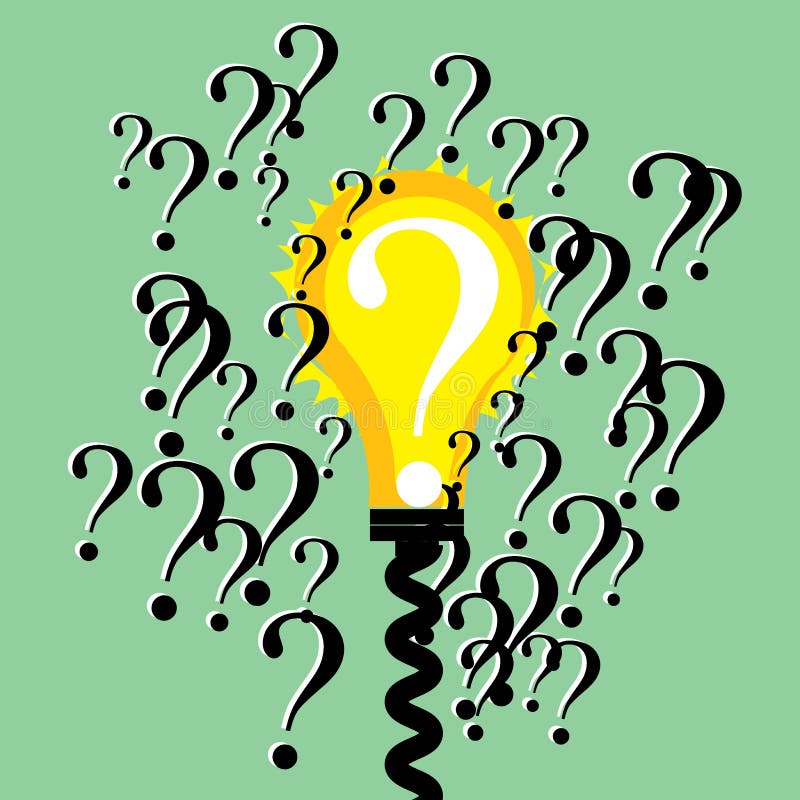 One Answer among Several Questions Stock Vector - Illustration of ...