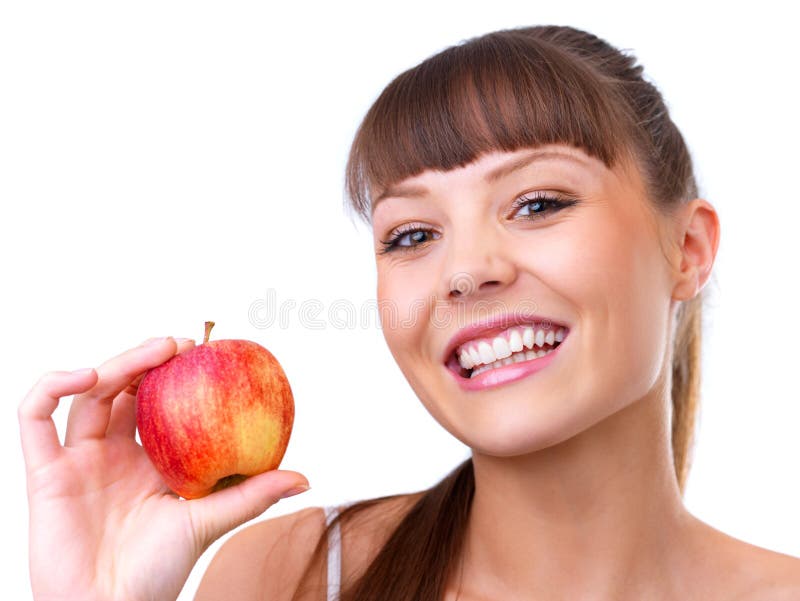 One apple a day... stock photo. Image of isolated, apple - 3744490