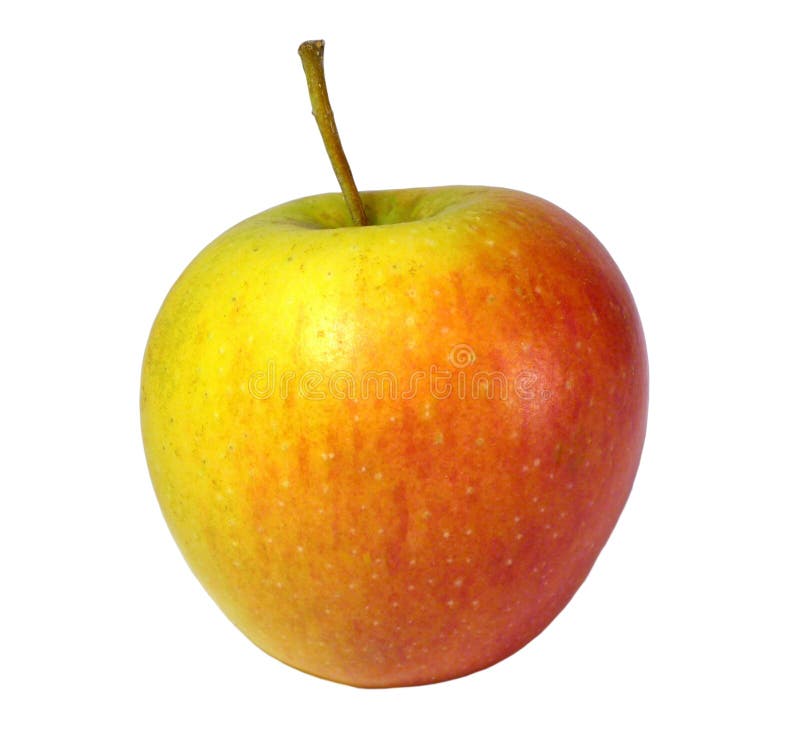 One Apple Isolated on White Stock Image - Image of temptation, stem ...