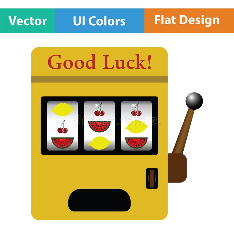 One-armed bandit icon stock vector. Illustration of coin - 94804173