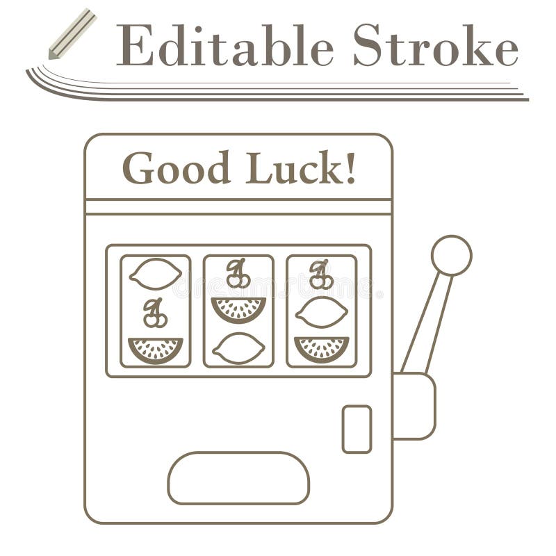 One-armed Bandit Icon stock vector. Illustration of gambler - 197863799