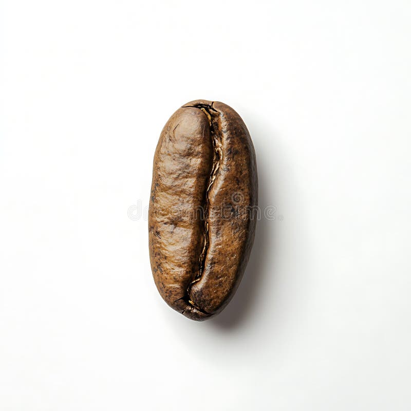 One Aromatic Coffee Bean Isolated on White Stock Photo - Image of aromatic, grain: 362132400
