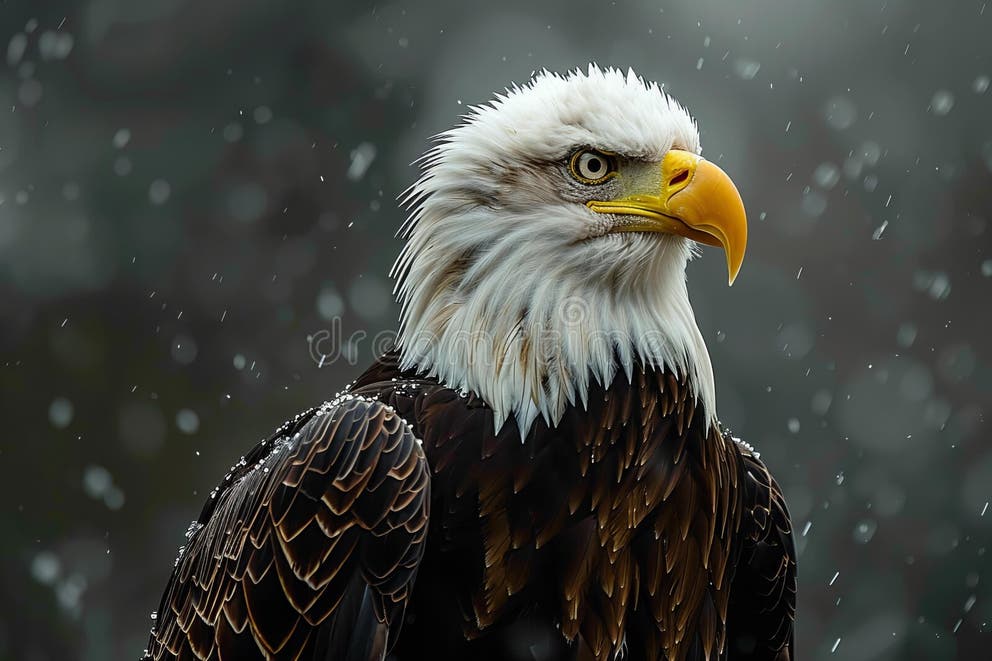 One of the Bald Eagles Has a White Beard with a Black Patch on Its ...