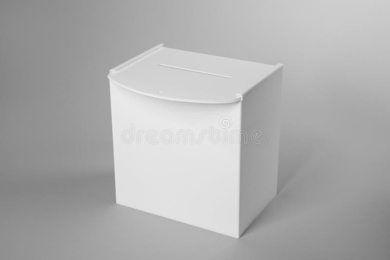 One Ballot Box on Light Grey Background. Election Time Stock Photo ...