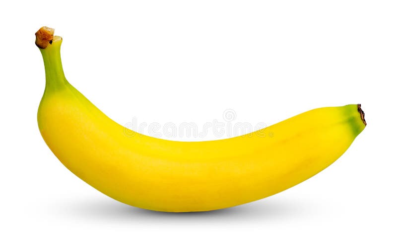 One Bananas Isolated on White Background Stock Photo - Image of fresh ...