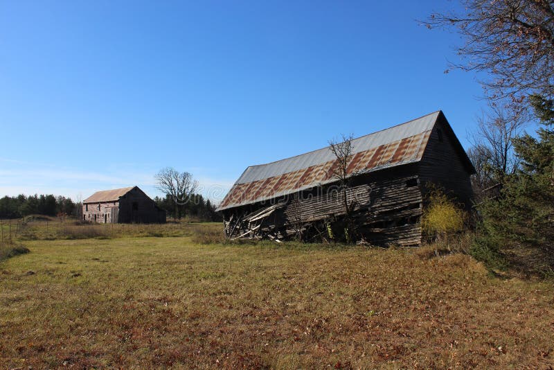 An Old Barn that Fell Down. Stock Image - Image of pieces, colored ...