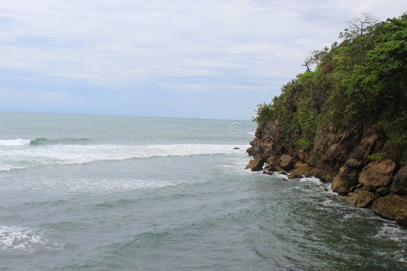 One of the Beaches in Malang, East Java, Ngliyep Beach Stock Image ...