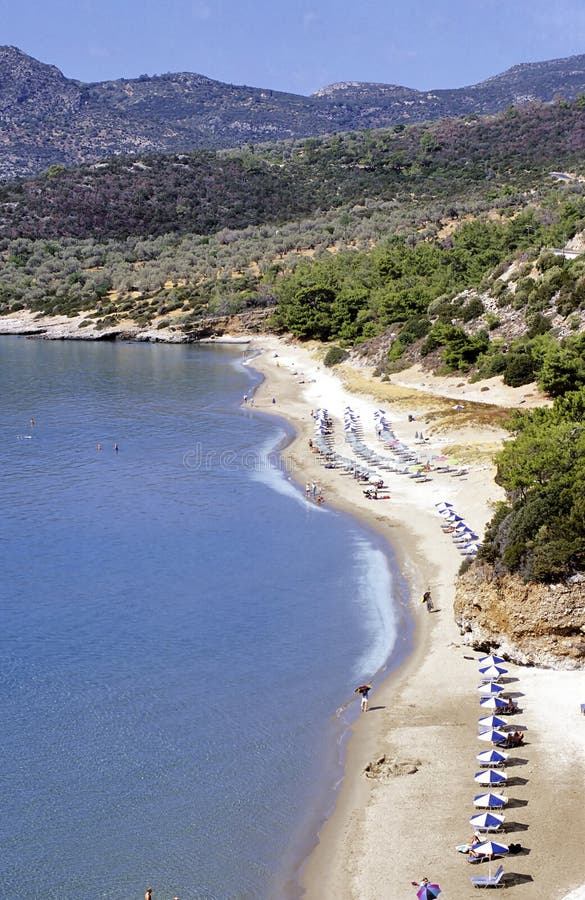 One of the Best Beaches of Greece Stock Image - Image of people ...