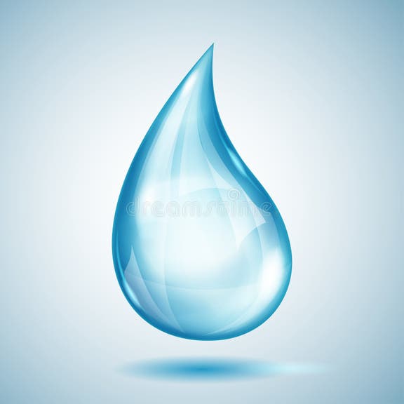 One big blue drop stock vector. Illustration of raindrop - 92357421