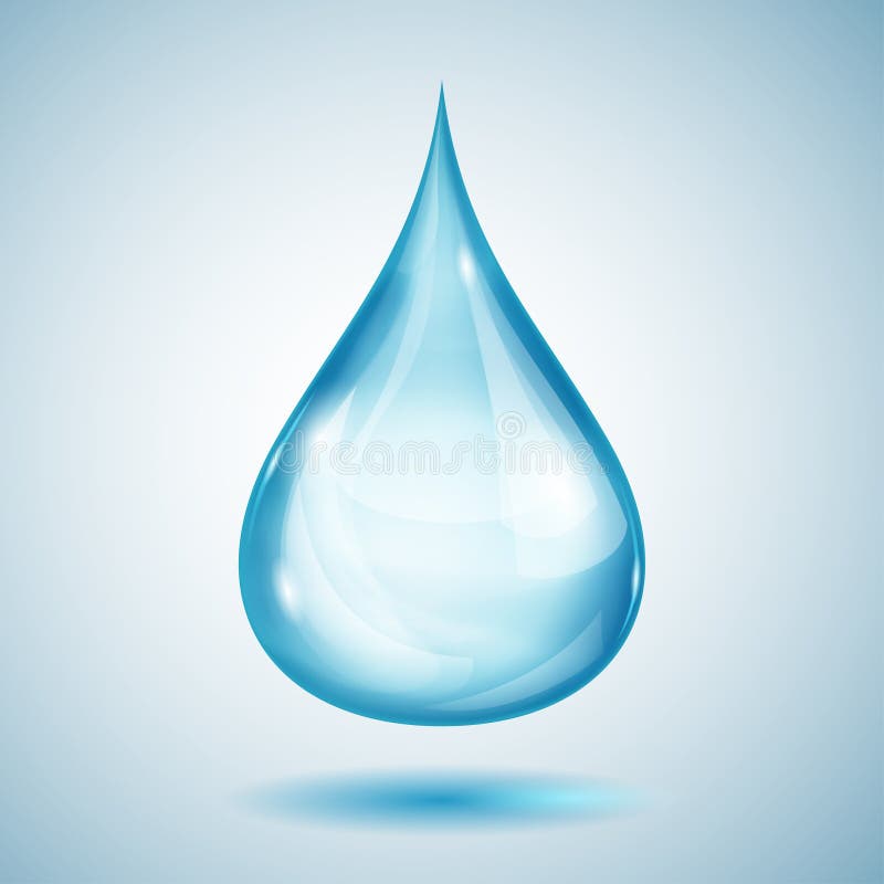 One big blue drop stock vector. Illustration of raindrop - 92357425