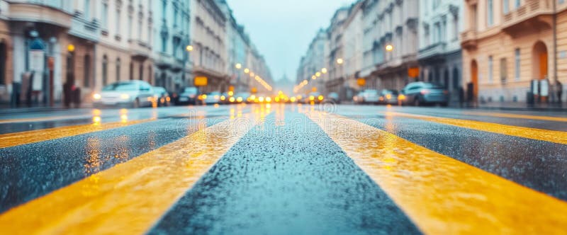 One Big Drop of Rain Falls To the Ground, Pulled by Gravity, Under a ...