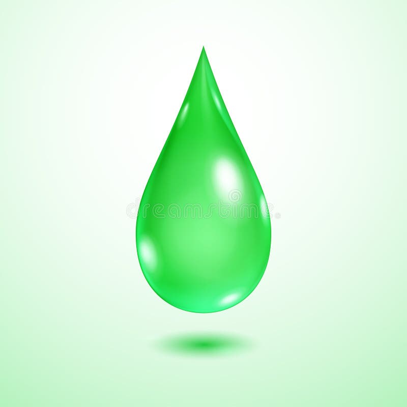 One big green drop stock vector. Illustration of elements - 92357387