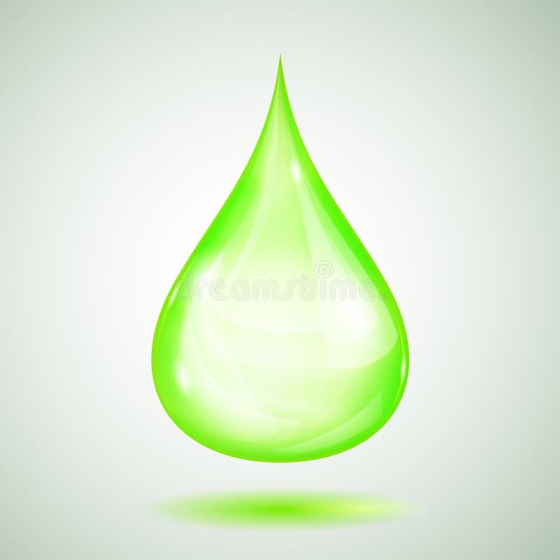 One big green drop stock vector. Illustration of drop - 92357366