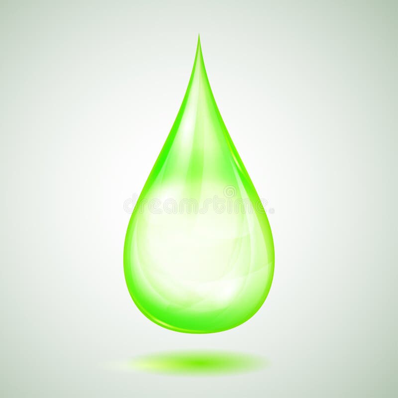 One big green drop stock vector. Illustration of design - 92357409