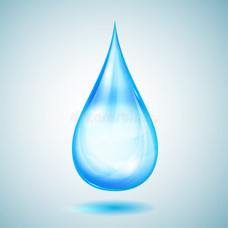 One big light blue drop stock vector. Illustration of spring - 92357331