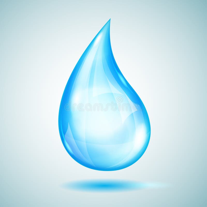 One big light blue drop stock vector. Illustration of drip - 92357354