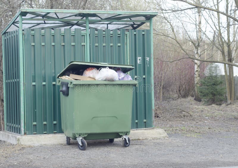 One Big Overloaded Garbage Bin.Periodic Garbage Collection in Village ...
