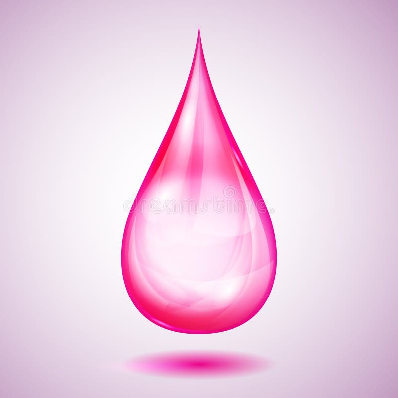 One big pink drop stock vector. Illustration of blood - 92357408