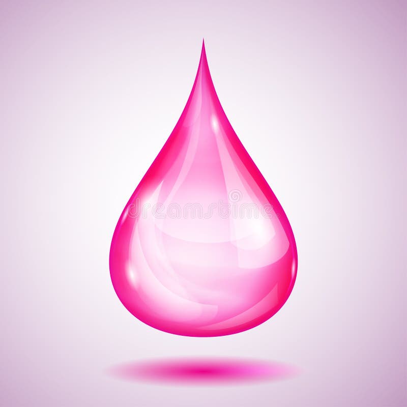 One big pink drop stock vector. Illustration of pink - 92357411