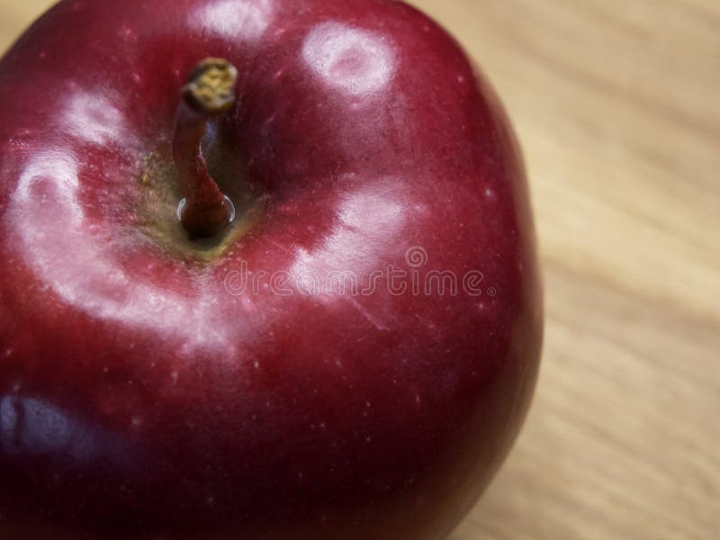 One Big Red Apple. a Macro Shot of an Apple of the Red Chief Variety ...