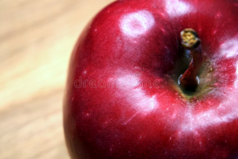 One Big Red Apple. a Macro Shot of an Apple of the Red Chief Variety ...