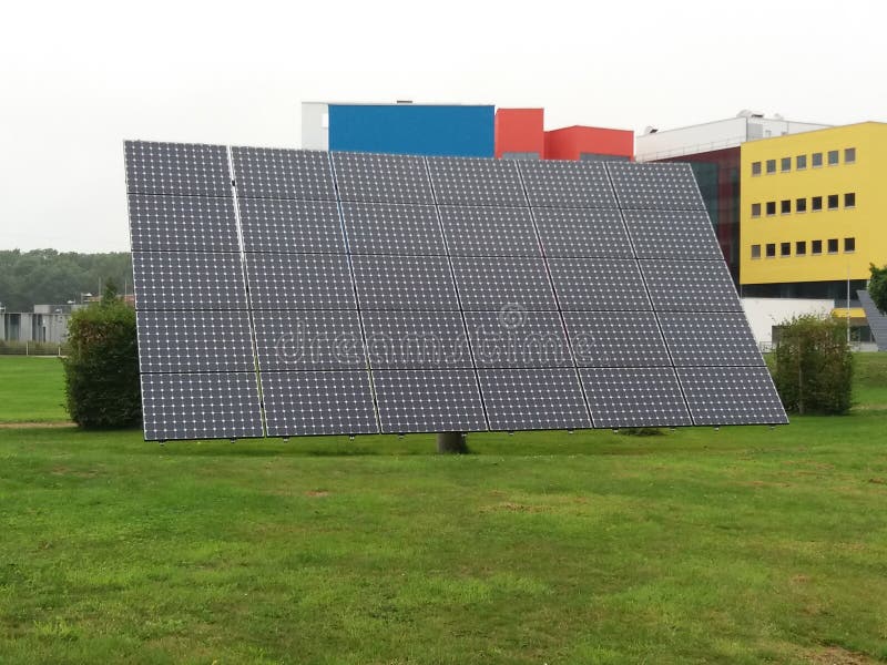 One big solar panel stock image. Image of electronics - 96972521