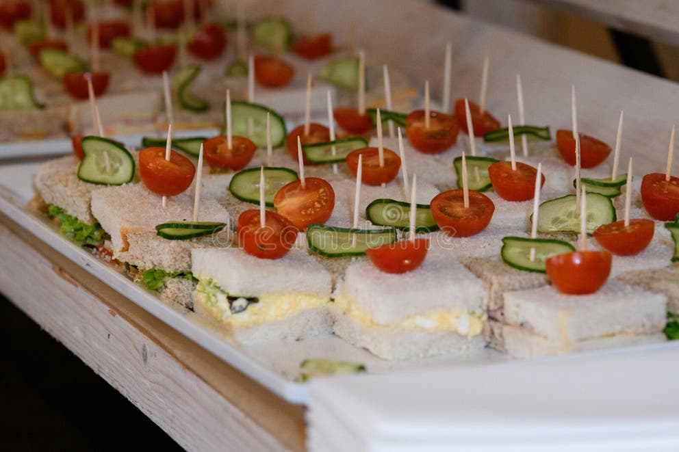 One-bite Appetizers for All Types of Guests Stock Photo - Image of ...