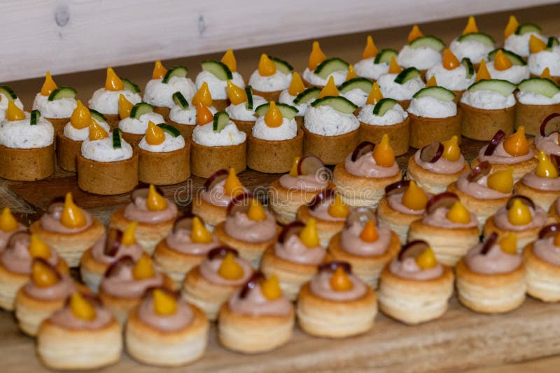 One-bite Appetizers for All Types of Guests Stock Image - Image of meat ...