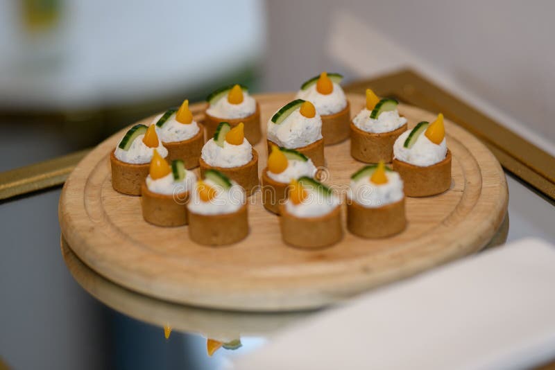 One-bite Appetizers for All Types of Guests Stock Image - Image of ...