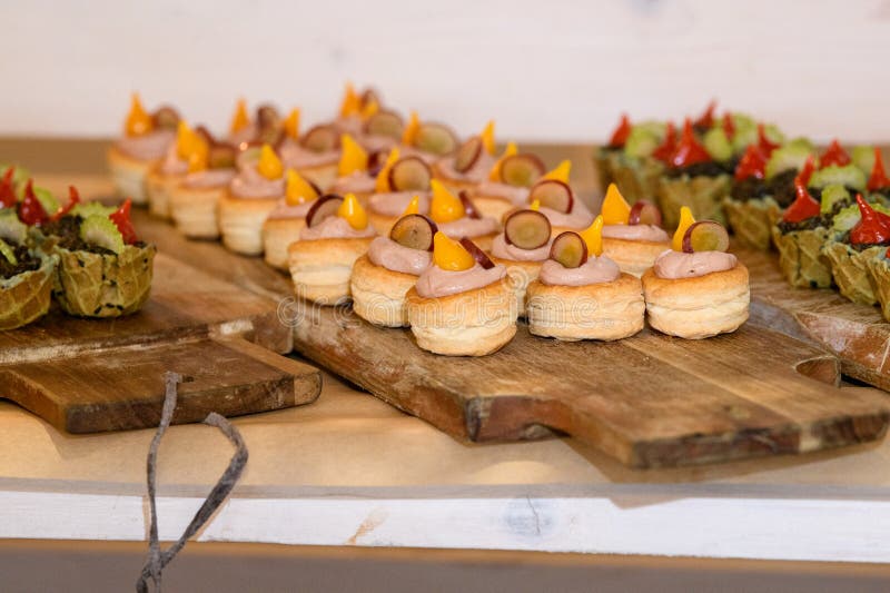 One-bite Appetizers for All Types of Guests Stock Photo - Image of ...