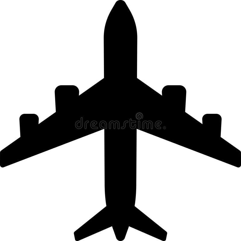 One Black Airplane Icon on White,vector Illustration Stock Vector ...