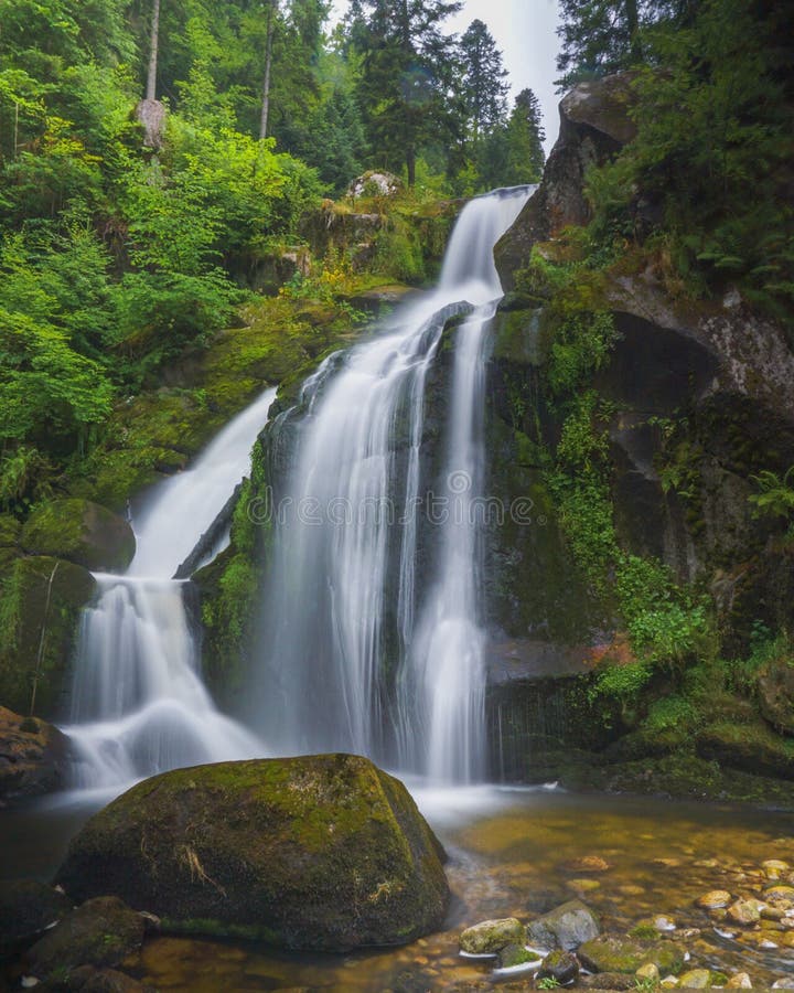 Waterfall black forest stock photo. Image of river, schwarzwald - 131629048