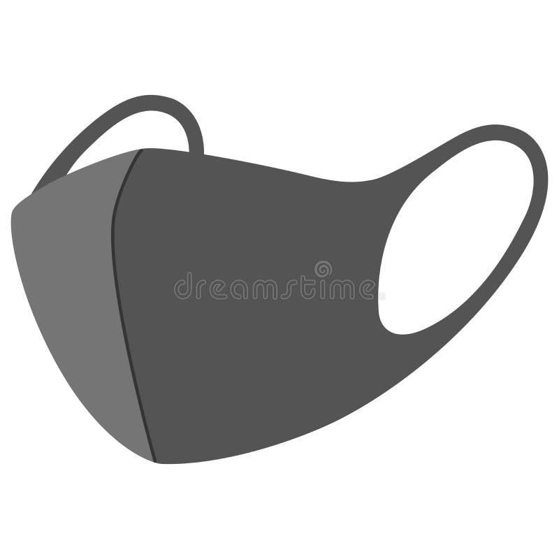 One Black, Cool and Clean Disposable Mask. Stock Vector - Illustration ...