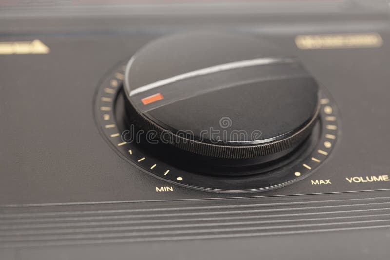 One Black Round Plastic Large Volume Control of an Old Tape Recorder ...