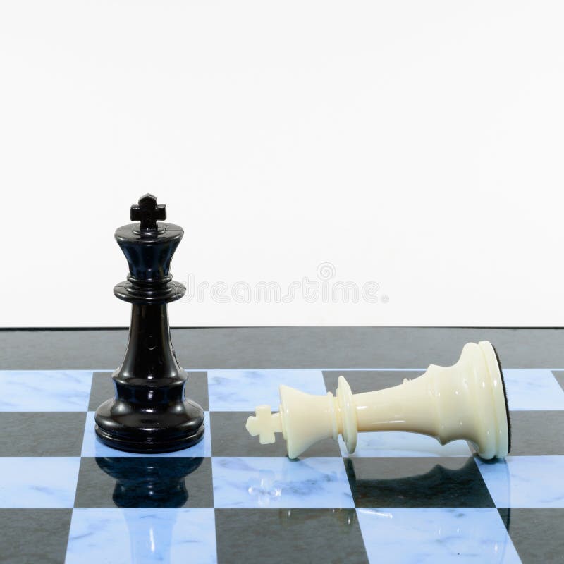 One Black win white chess stock image. Image of battle - 38436363