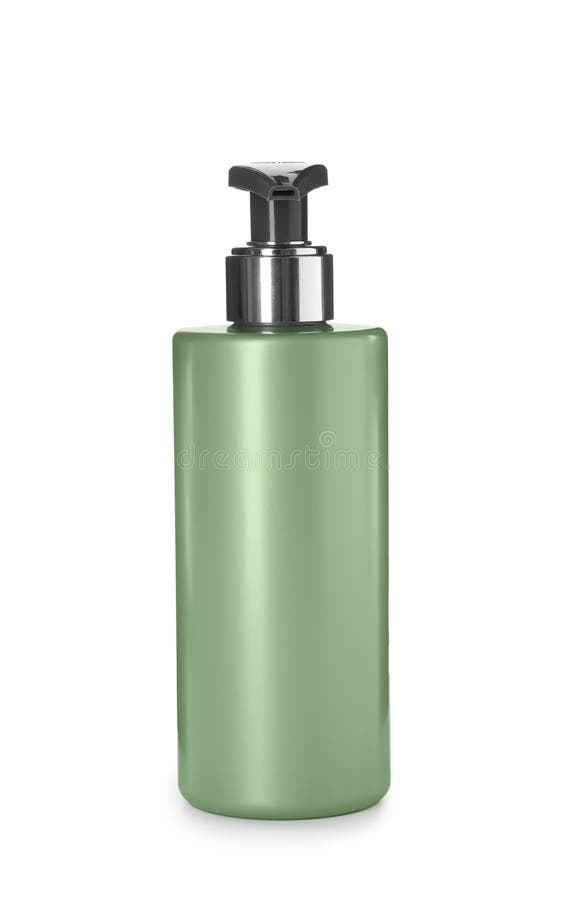 One Blank Bottle of Shampoo Isolated on White Stock Photo - Image of ...