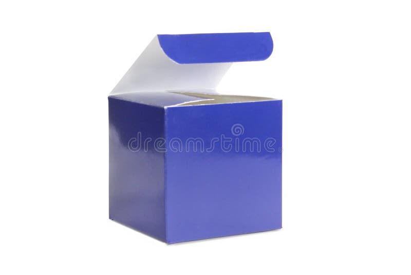One blue box stock image. Image of shape, object, empty - 133839177