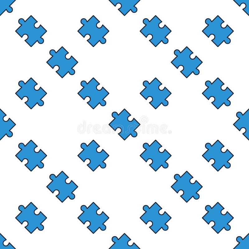 Seamless Jigsaw Puzzle Pattern Stock Vector - Illustration of colourful ...