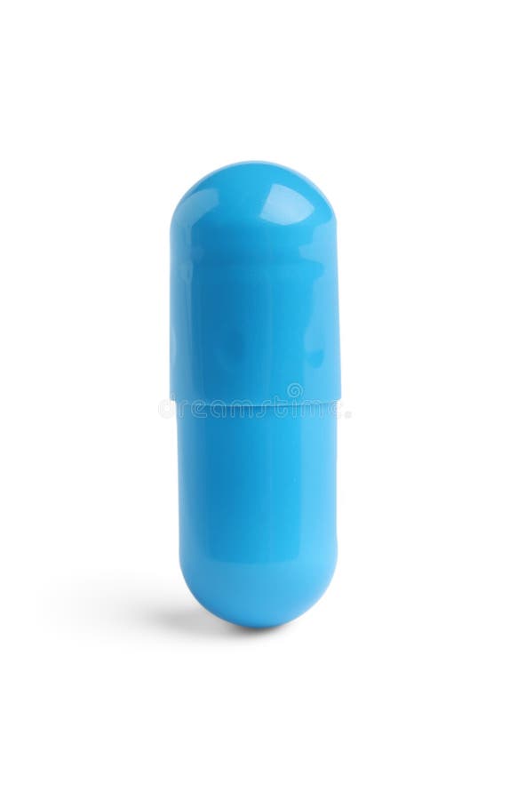 666 Single Blue Pill Isolated White Background Stock Photos - Free ...
