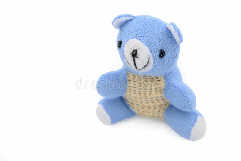 One blue teddy bear stock photo. Image of gift, childhood - 196591780