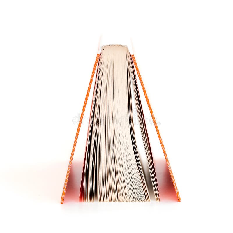 One Book and Shadow Isolated on White Stock Image - Image of archive ...