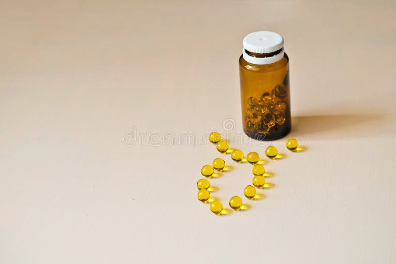 Omega 3 Capsules. One Bottle of Omega 3 Capsules. Fish Fat. Stock Photo ...