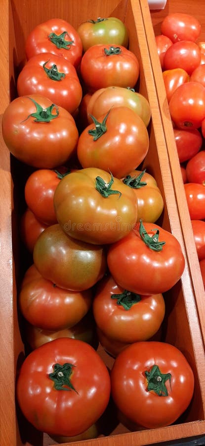 One Box Big Tomatoes Vegetable so Awesom Stock Image - Image of fruit ...