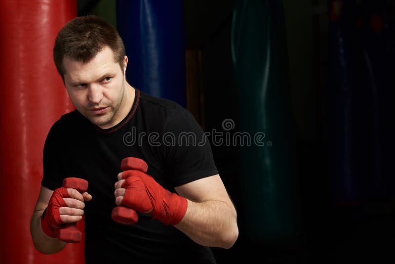 One boxer making knockout stock image. Image of sport - 136457899