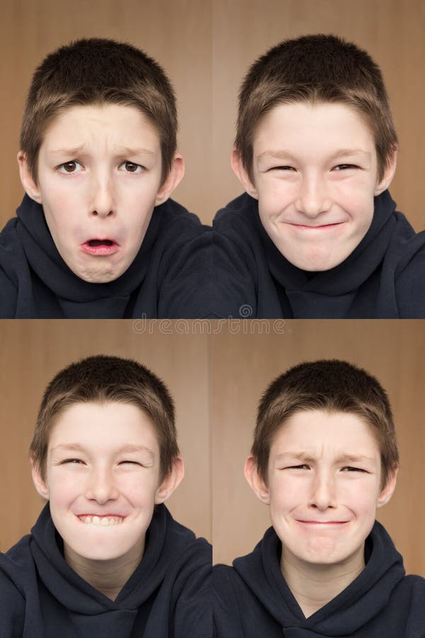 One boy many faces stock photo. Image of faces, expressing - 31111840