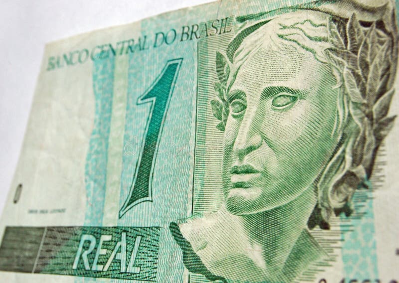One Brazilian Real Banknote Stock Image - Image of used, single: 210028885