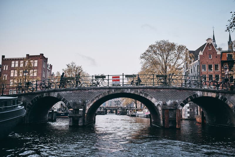 Amsterdam bridge editorial stock image. Image of water - 144921314