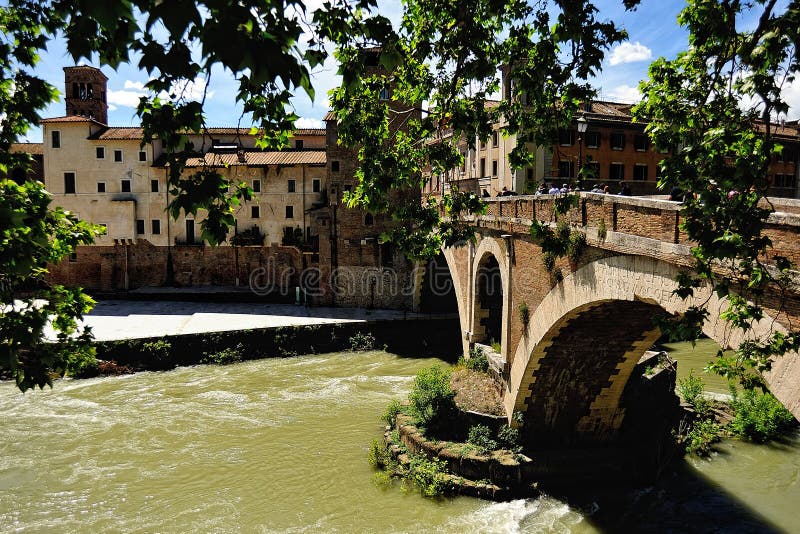 One of the bridges of Rome stock photo. Image of place - 264792586
