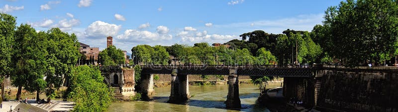 One of the bridges of Rome stock photo. Image of roman - 264792884
